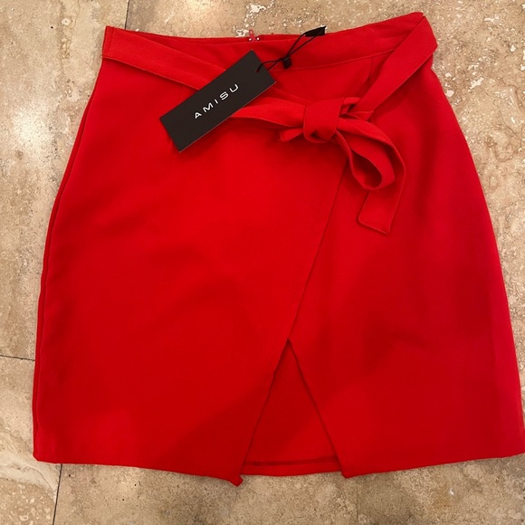 Amisu | Skirts | Red Skirt Amisu New | Poshmark
